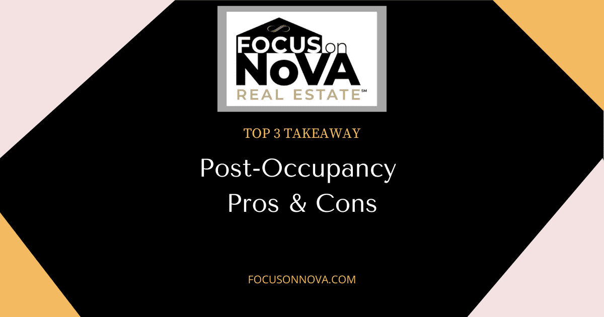Top-3 Takeaway: Post-Settlement Occupancy - the Pros and Cons - Focus ...